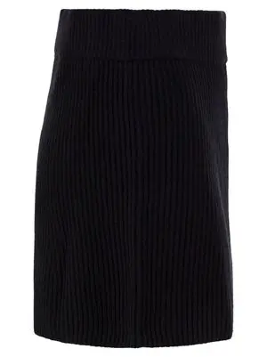 Sportmax Refolo Knitted Mini Skirt - Black