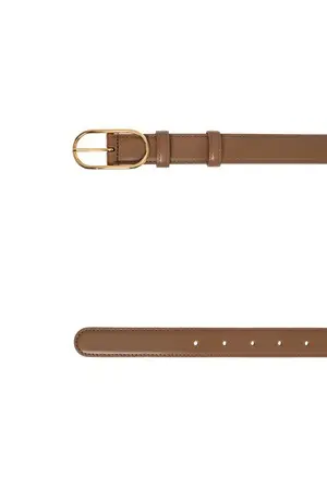 Dolce & Gabbana Leather Belt With Oval Buckle - Brown
