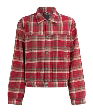 R13 Plaid Shirt Jacket With Patch Pockets