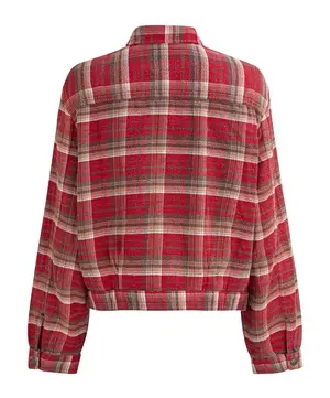 R13 Plaid Shirt Jacket With Patch Pockets
