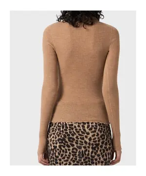 Blumarine Rose Detail Turtleneck Sweater