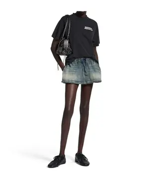 Balenciaga Masking Tape Faded T-shirt - Faded Black