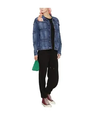 Dsquared2 Buttoned Denim Jacket With Multiple Pockets