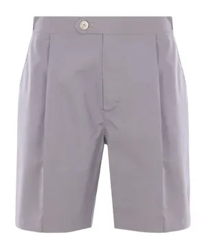 Brunello Cucinelli Logo Detailed Bermuda Shorts - Gray