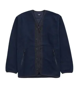 Comme Des Garçons V-neck Zip Fleece - Navy