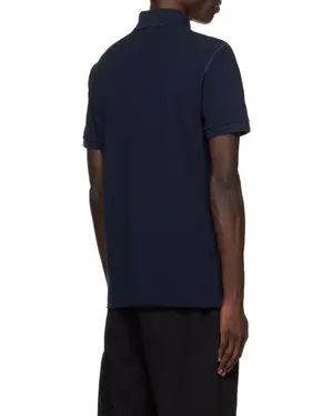 Dolce & Gabbana Dolce Gabbana Logo Plaque Short Sleeved Polo Shirt - Black