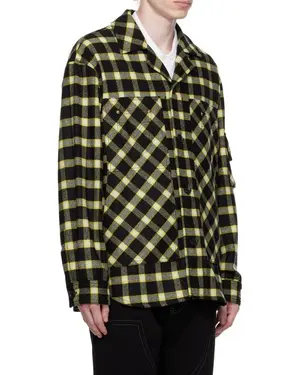 Versace Long-sleeved Checked Shirt Jacket