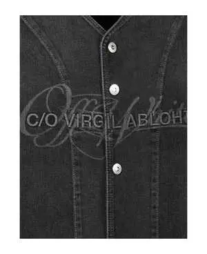 Off-White Button-up Denim Baseball Shirt