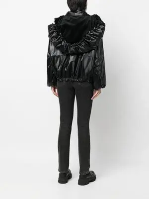 Emporio Armani Faux Leather Boxy Jacket