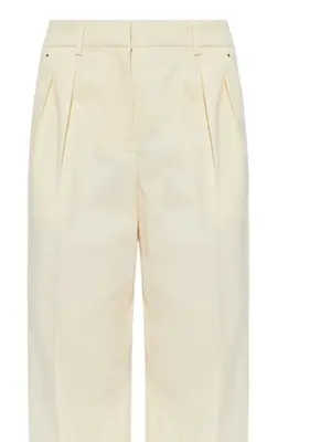 Moncler Gabardine Wide-leg Tailored Trousers