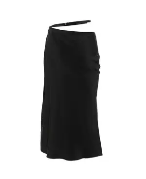 Jacquemus High Waist Strap Detailed Skirt - Black