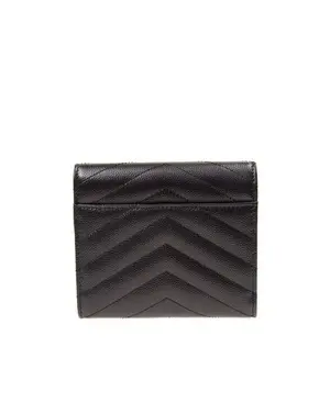 Saint Laurent Cassandre Matelass Compact Tri Fold Wallet