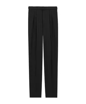 Saint Laurent High Waist Slim-fit Pants - Black