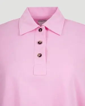 Bottega Veneta Short Sleeve Collared Polo Top