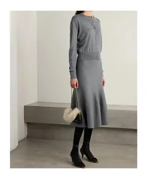Khaite The Jackie Cardigan - Gray
