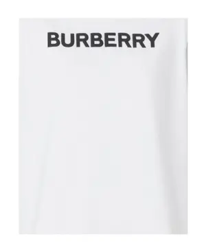 Burberry Logo Printed Crewneck T-shirt - White