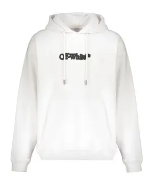 Off-White Brush Arrow Logo Hoodie - White