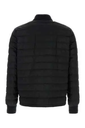 Burberry Logo Plaque Zipped Puffer Jacket