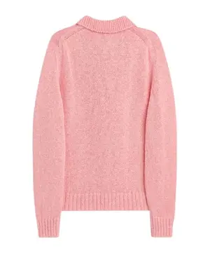 SUNFLOWER Textured Polo Knitted Sweater - Pink