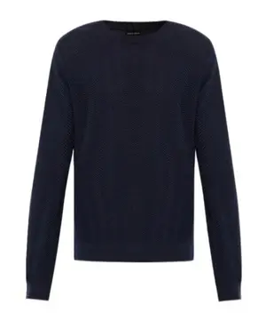 Giorgio Armani Crewneck Long-sleeved Jumper - Black