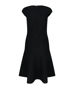 Alexander McQueen Cap Sleeve Flared Hem Dress