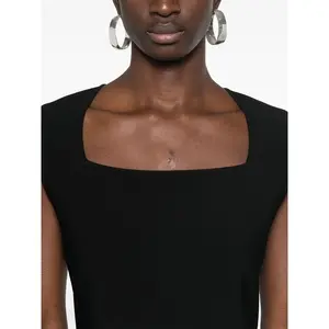 Alexander McQueen Cap Sleeve Flared Hem Dress