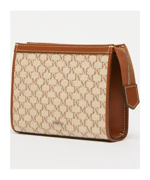 Max Mara Logo Plaque Zip-up Clutch Bag