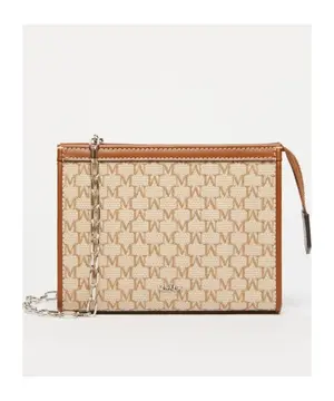 Max Mara Logo Plaque Zip-up Clutch Bag