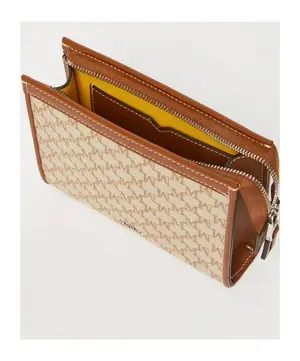 Max Mara Logo Plaque Zip-up Clutch Bag