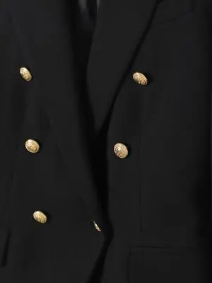 Balmain Double Breasted Jersey Blazer - Black