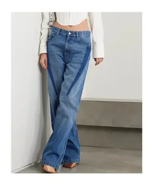 DION LEE Patchwork Wide Leg Jeans