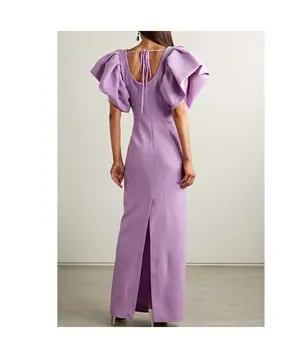 Oscar De La Renta Bubble Sleeve Maxi Dress