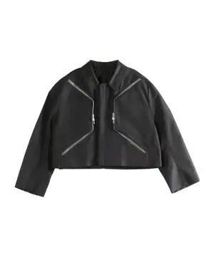 Rick Owens Heizer Mac Jacket With Zip Detail - Black