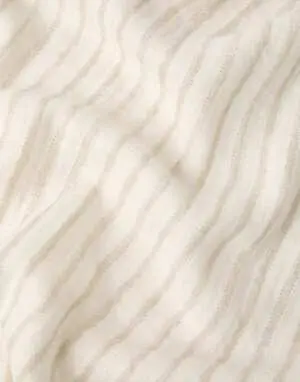 Brunello Cucinelli Sparkling Striped Double Knit Scarf