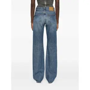 HAIKURE Logo Patch Straight Leg Jeans