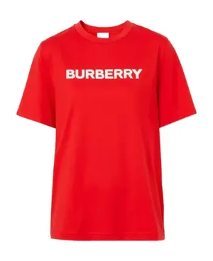 Burberry Logo-print Organic Cotton T-shirt - Red