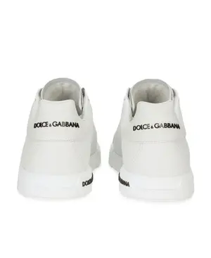 Dolce & Gabbana Logo Embossed Low-top Sneakers - White