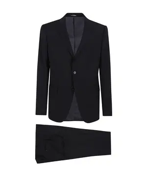 Emporio Armani Single-breasted Tailored Suit - Black