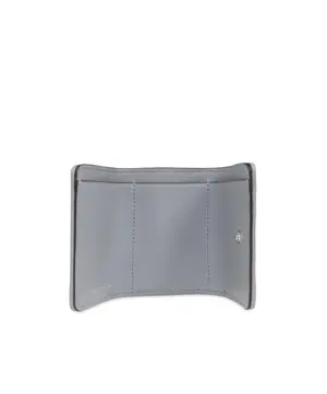 Tory Burch Double T-embossed Leather Wallet - Gray