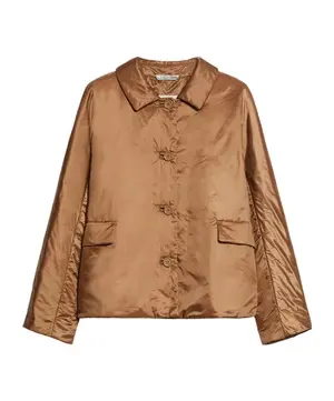 Max Mara Buttoned Padded Coat - Caramel