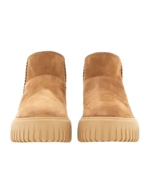 Hogan Round Toe Ankle Boots