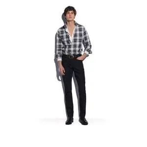 TOM FORD Checked Long-sleeve Shirt - Gray