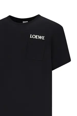 Loewe Logo Embroidered Crewneck T-shirt