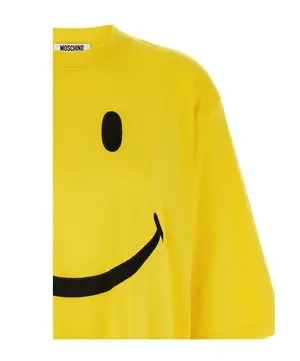 Moschino Smiley Face Jersey T-shirt - Yellow