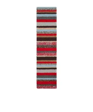 Celine Scarf In Mouline Alpaca And Wool - Red/multicolor