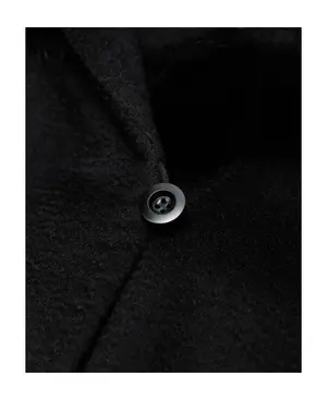 Max Mara Lace-up Hooded Coat - Black
