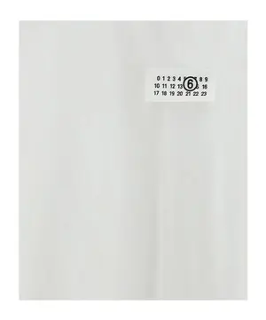 MAISON MARGIELA Short Sleeve Crewneck T-shirt With Numeric Signature Patch - White