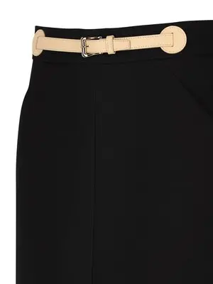 Valentino Garavani Belted Front Slit Skirt