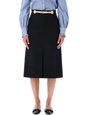 Valentino Garavani Belted Front Slit Skirt - No