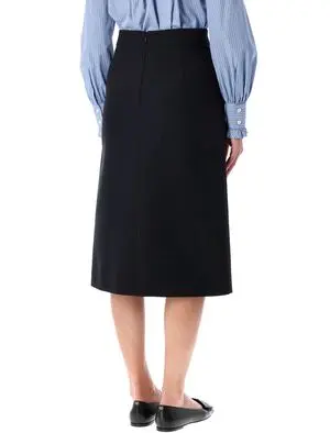 Valentino Garavani Belted Front Slit Skirt - No